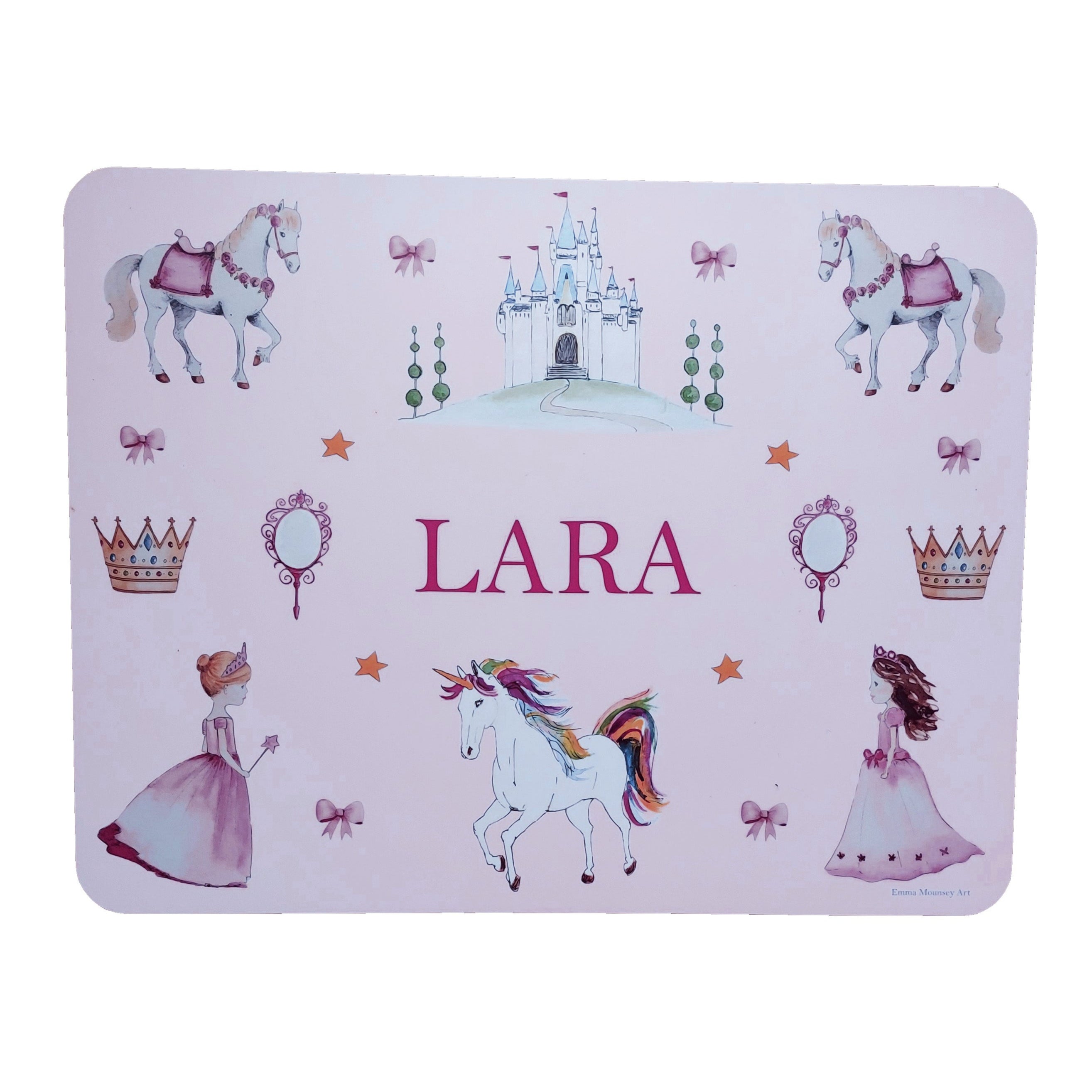 Unique, personalised Placemats - Princesses – Emma Mounsey Art
